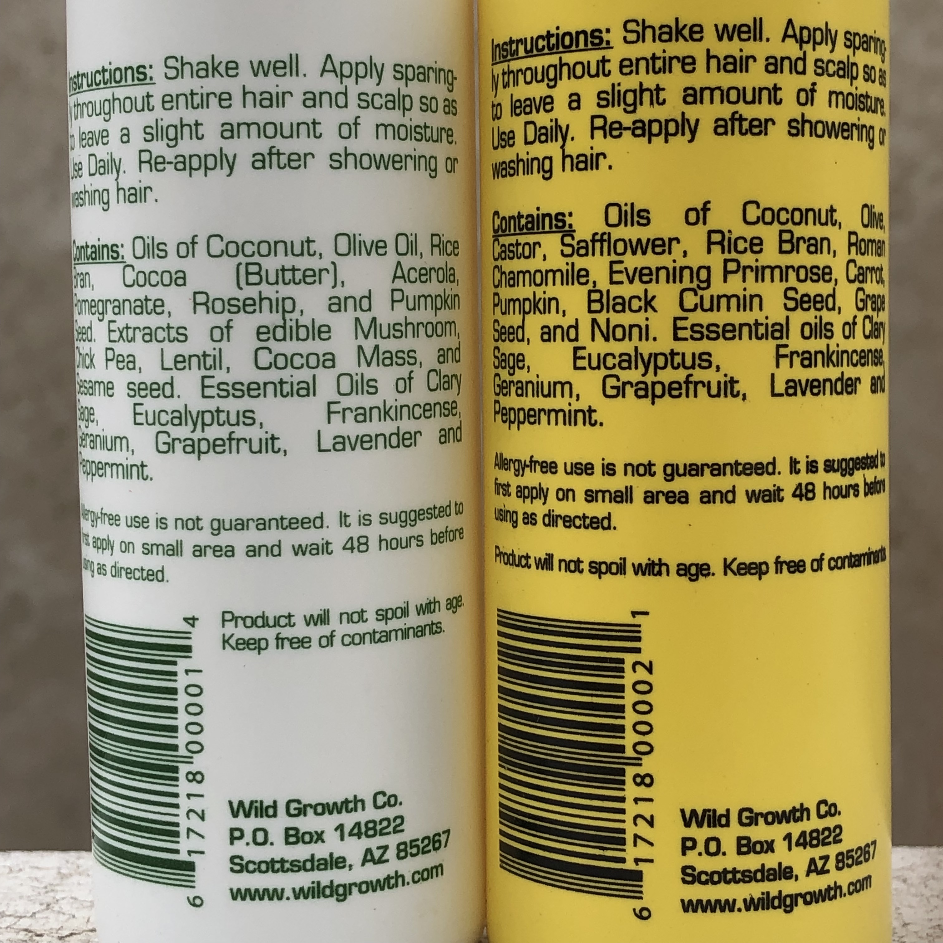 Wild Growth® Hair Growth Protection claimer and disclaimer.